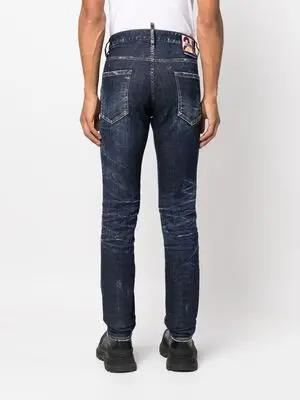 Dsquared2 Logo-patch Slim-cut Jeans