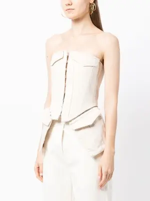 DION LEE Pocket Denim Corset