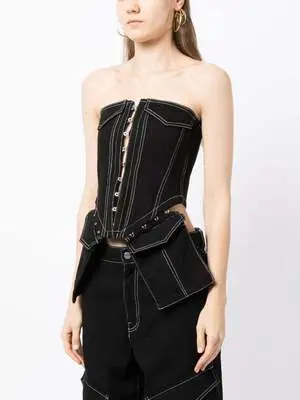 DION LEE Pocket Denim Corset