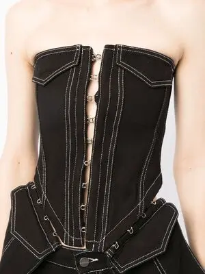 DION LEE Pocket Denim Corset