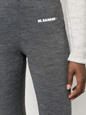 JIL SANDER Melange Effect Leggings - Grey