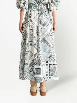 Etro Geometric Print Calf-length Skirt