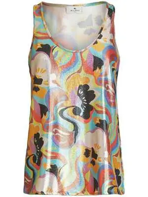 Etro Abstract Printed Racerback Top