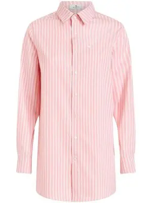 Etro Embroidered-logo Striped Shirt