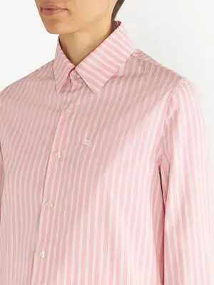 Etro Embroidered-logo Striped Shirt