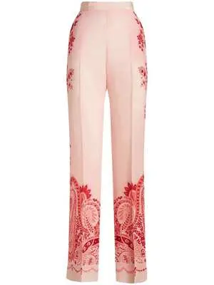 Etro Paisley-print Silk Trousers