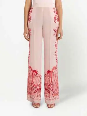 Etro Paisley-print Silk Trousers