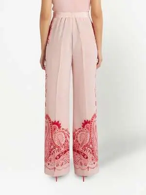 Etro Paisley-print Silk Trousers