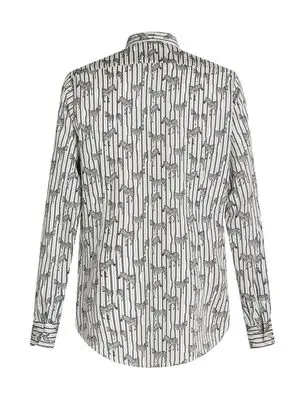 Etro Zebra-print Long-sleeved Shirt - White
