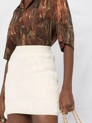 Nanushka Logo-motif Knitted Mini Skirt