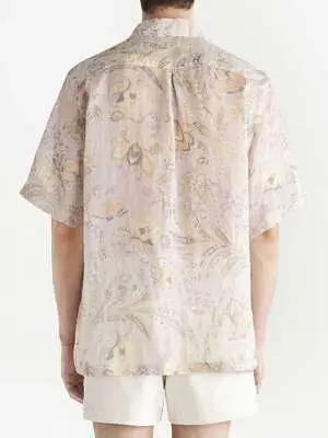 Etro Floral-print Short-sleeved Shirt - Pink