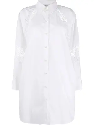 MSGM Shirt Mini Dress - White