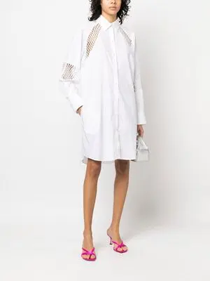 MSGM Shirt Mini Dress - White
