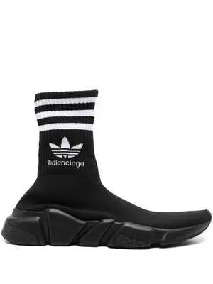 Balenciaga X Adidas Speed Sneakers In Black - 70% Off  display picture 3