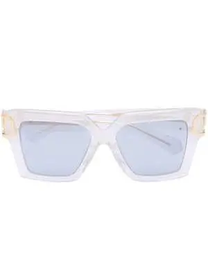 Valentino Garavani Vlogo Signature Square-frame Sunglasses - White