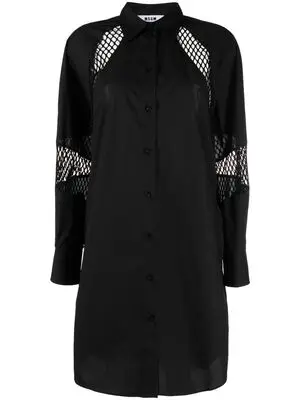 MSGM Shirt Mini Dress - Black