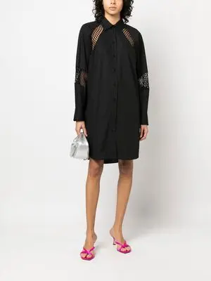 MSGM Shirt Mini Dress - Black