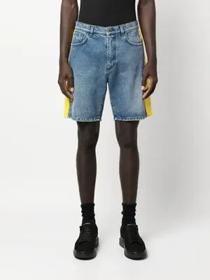 Moschino Denim Shorts With Side Stripe Detail