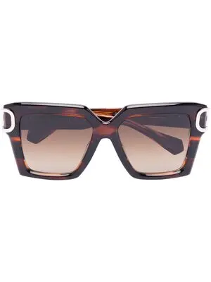 Valentino Garavani Vlogo Signature Oversized Sunglasses - Brown