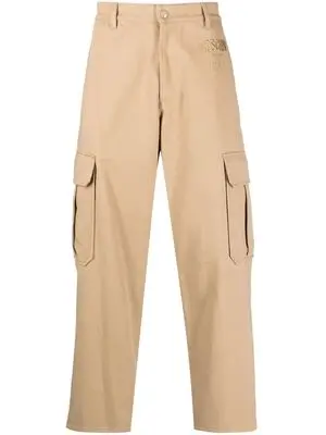 Moschino Cargo-pocket Wide-leg Trousers - Neutrals