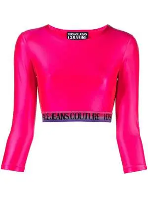 Versace Logo Crop Top - Pink