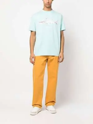 Palm Angels Shark-print Organic Cotton T-shirt