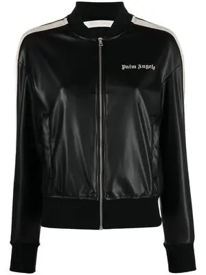 Palm Angels Faux-leather Bomber Jacket