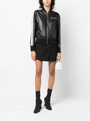 Palm Angels Faux-leather Bomber Jacket