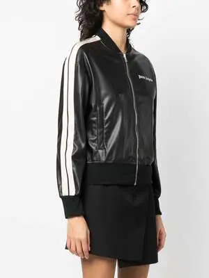 Palm Angels Faux-leather Bomber Jacket