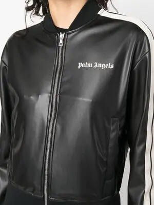 Palm Angels Faux-leather Bomber Jacket