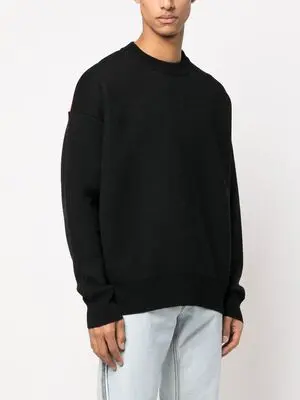Palm Angels Palm Tree Intarsia-knit Wool Sweater - Black
