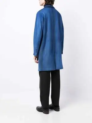 Avant Toi Painted-effect Merino-wool Overcoat