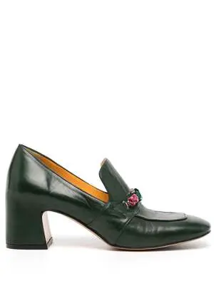 MADISON MAISON 55mm Crystal-embellished Loafers - Green