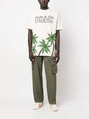 Palm Angels Palm-print Cotton T-shirt