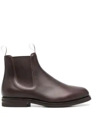 SCAROSSO William Iii Leather Chelsea Boots - Brown