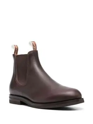 SCAROSSO William Iii Leather Chelsea Boots - Brown