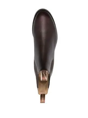 SCAROSSO William Iii Leather Chelsea Boots - Brown