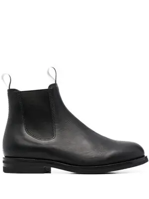 SCAROSSO William Iii Leather Chelsea Boots - Black