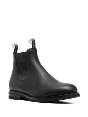 SCAROSSO William Iii Leather Chelsea Boots - Black