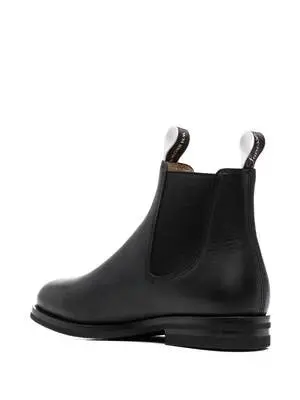 SCAROSSO William Iii Leather Chelsea Boots - Black