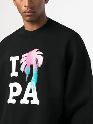 Palm Angels I Love Pa Crewneck Sweatshirt