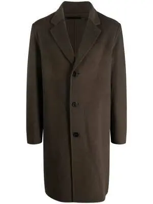 Theory Wool-cashmere Blend Single-breasted Coat - Green