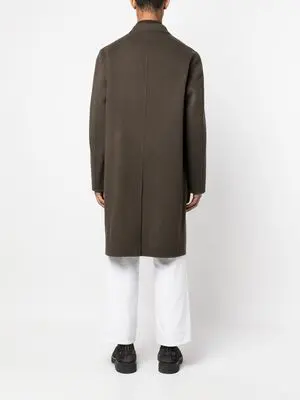 Theory Wool-cashmere Blend Single-breasted Coat - Green