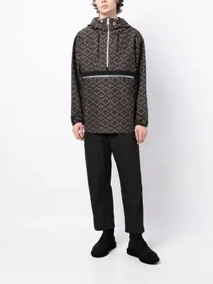 WHITE MOUNTAINEERING Geometric Pattern Half-zipped Jacket