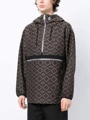 WHITE MOUNTAINEERING Geometric Pattern Half-zipped Jacket