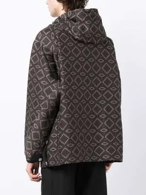 WHITE MOUNTAINEERING Geometric Pattern Half-zipped Jacket