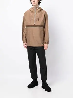 WHITE MOUNTAINEERING Geometric Pattern Half-zipped Jacket