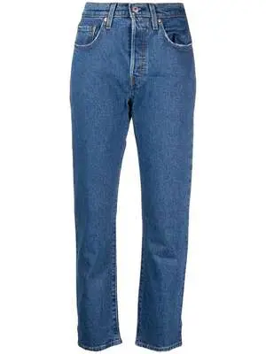 LEVI'S 501 Cropped Straight-leg Jeans - Blue