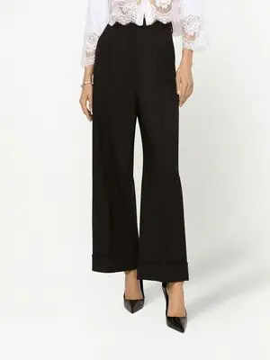 Dolce & Gabbana Lace-insert Crop Poplin Shirt