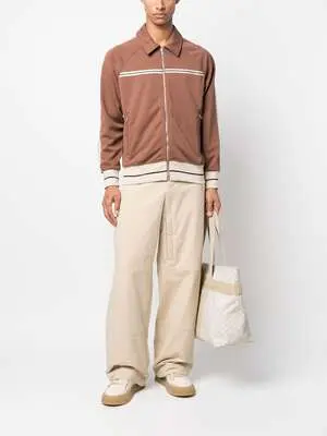 Palm Angels Striped-trim Sweatshirt - Brown